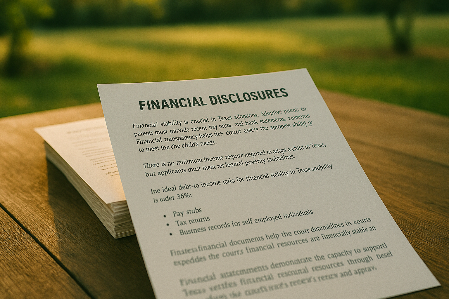 Texas Adoption: Required Documentation Guide