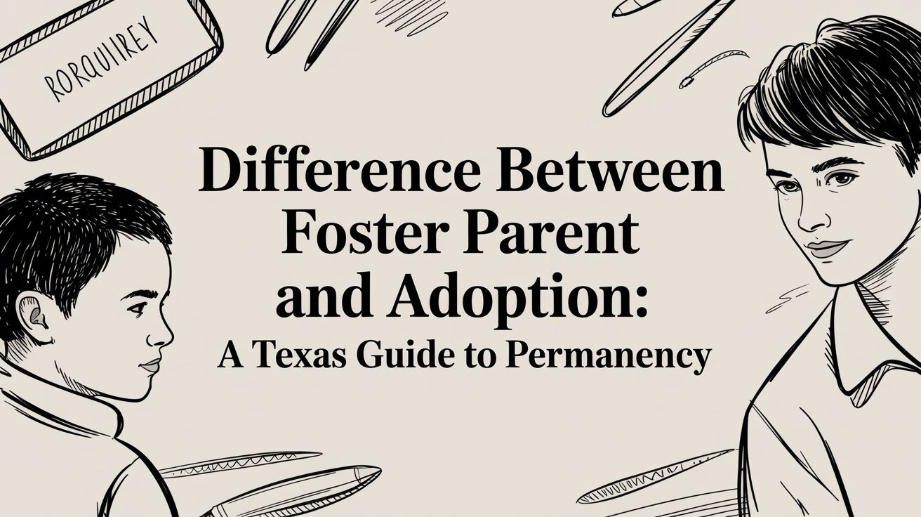 Difference between foster parent and adoption: A Texas guide to permanency